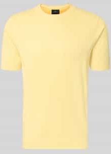 Fynch-Hatton Regular Fit T-Shirt mit Leinen-Anteil in Strick-Optik