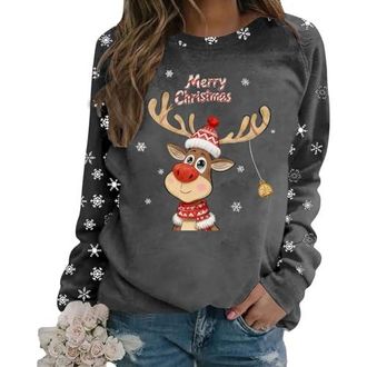 Generic Sweat-Shirt sans Capuche pour Femme avec Coupe Sportive et imprimé Tendance Coton Doux et Confortable Style Streetwear Polyvalent pour Le Quotidien (G