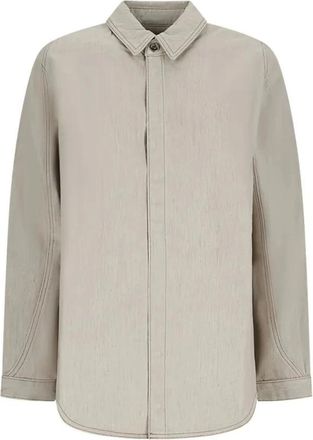 Jacquemus Femme, Blouses et Chemises, Beige, Taille: 40 FR La Chemise Amelo De-Nimes