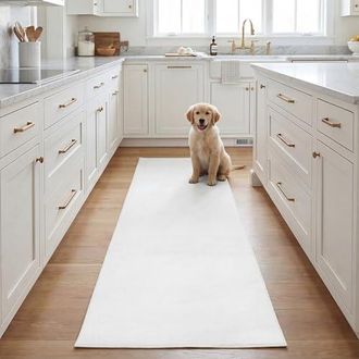 Safavieh Boho Teppich f&uuml;r Rug Wohnzimmer, Esszimmer, Schlafzimmer - Maschinenwaschbar und rutschfest - Loft Collection, Kurzer Flor, in Elfenbein, 155 X 228 cm