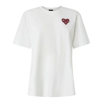 Pinko Pinko, Femme, Tops, Blanc, Taille: 34 FR T-Shirt Jersey Strepitoso