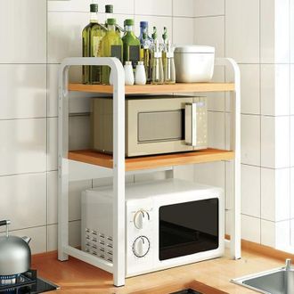 Generic Mikrowellenregal - K&uuml;chenarbeitsplatte, Desktop-Drucker, multifunktionale Aufbewahrungsl&ouml;sung for Zuhause und B&uuml;ro, platzsparende Regale for Haushalts