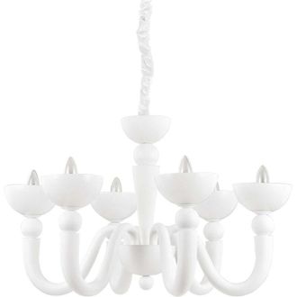 Ideal Lux Ideal Lux - Bon Bon - Lustre &agrave; 6 bras multiples au fini blanc, E14