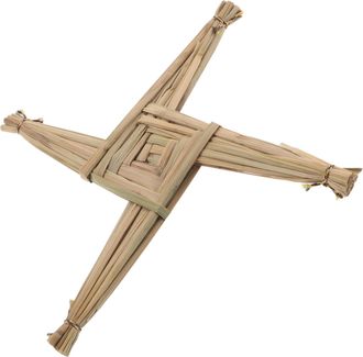 Cabilock Strohkreuz Heimdekoration Stehendes Kreuz F&uuml;r Die Kirche Bauernhaus Dekorationskreuz Irisches Festivalkreuz Traditionelles Webkreuz Irisches Wandbehan