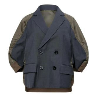 sacai Damen, Jacken, Grau, LGr&ouml;&szlig;e