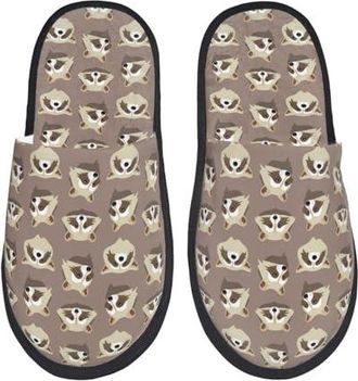 Generic Pantoufle Maison Motif Raton Laveur Hiver Pantoufles Doux Hiver Chaussures Chaudes Confortable Chaussons Maison Pour Salon H&ocirc;tels Chambre L