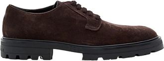 Hogan Rich Brown Suede Derby Shoes - Gr. 10_5 - in Braun