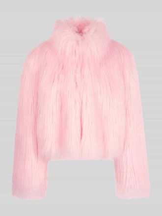 Marc Cain Regular Fit Webpelzjacke mit hohem Stehkragen