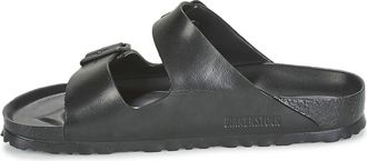 Birkenstock Unisex-Erwachsene Arizona Birko-Flor Pantoletten, Schwarz (Schwarz), 36 (schmal), 36 EU