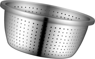 BESPORTBLE Edelstahl Abtropfschale 20cm Durchmesser Mit Mehrloch Design F&uuml;r Gem&uuml;se Und Obst Waschbecken Zubeh&ouml;r Sp&uuml;lmaschinenfest Lebensmittelecht