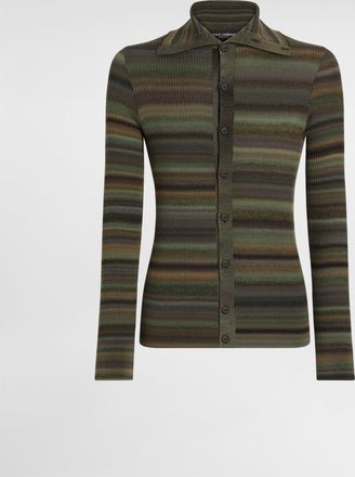 Dolce & Gabbana Cardigan Aus Wolle In Rippstrick-optik - Mann Strickwaren 48