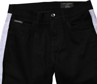 Dolce & Gabbana Mens Black Cotton Stretch Skinny Denim Trouser Jeans Elastane