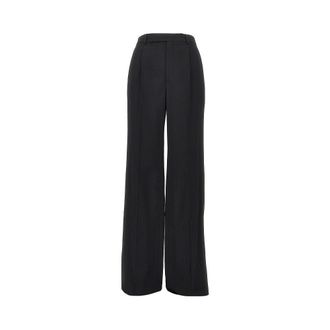 Saint Laurent Wool-blend crepe pants Woman 36