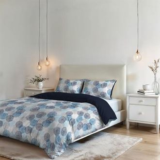 Italian Bed Linen Fantasy Bettw&auml;sche-Set aus mikrofaser, Soffioni Blu, Doppelte