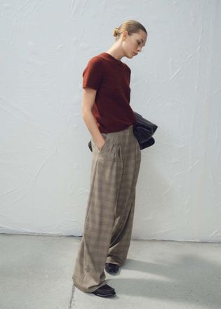 Mango Kurzarm-Strickjersey br&auml;unliches orange - Damen - S - MANGO