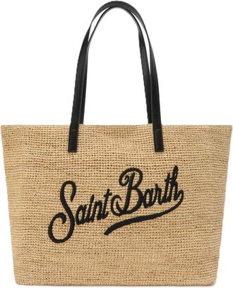MC2 Saint Barth Femme, Sacs, Jaune, Taille: ONE Size Raffia City Shoulder Bag