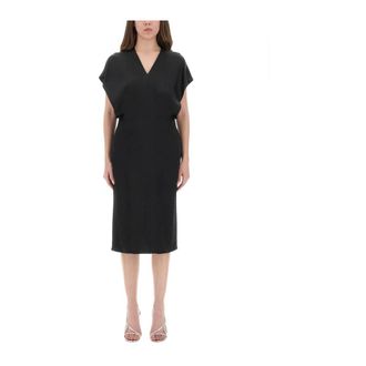 Stella McCartney Kleid mit skulpturalen &Auml;rmeln - - Dresses - Damen - Schwarzk - S