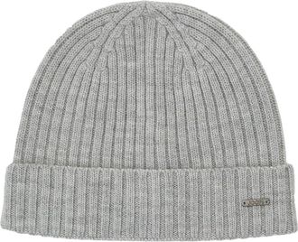 Joop Herren warme Strickmütze aus 100% Wolle, Grey