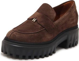 Hogan Femme, Chaussures, Brun, Taille: 38 1/2 EU H700 Mocassino Bye