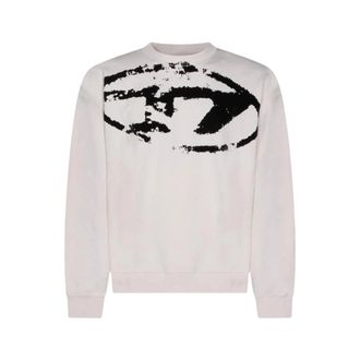 Diesel Homme, Sweatshirts et sweats &agrave; capuche, Blanc, Taille: XL S-Boxt-N5 SweaT-shirt