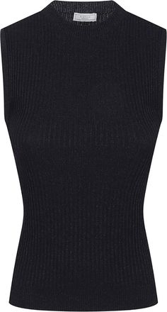 PESERICO débardeur à encolure ronde - Noir