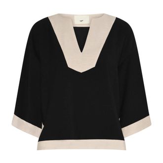 Julie Fagerholt - Heartmade Damen, Blusen & Hemden, Schwarzk, LGr&ouml;&szlig;e