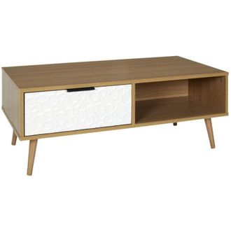 The Home Deco Factory The Home Deco Factory - Table basse 1 tiroir 1 niche Sven