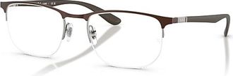 Ray-Ban Rb6513 Optics Sand Braun Fassung Klar Glas Polarisiert 55-20