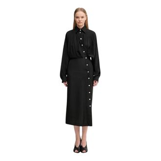 Sportmax Maranta Shirt Dress - Femme - Robes - Noir - Taille: 40 FR