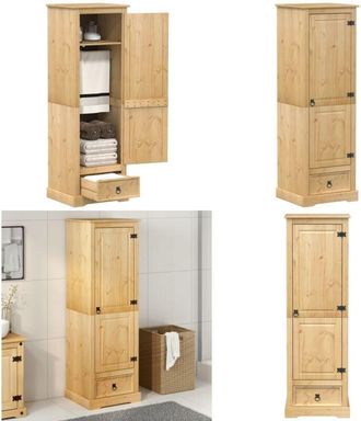 vidaXL Garde-robe Corona 55x50x170 cm bois de pin massif - Armoire Bois - Placard Bois - Meuble Rangement - Dressing - Commode - Home & Living