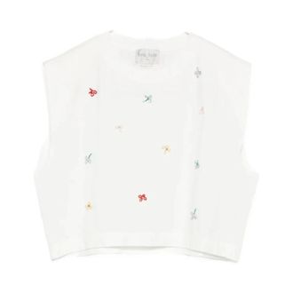 Forte_Forte Petites Fleurs Embroidery Top - - Tops - Damen - Wei&szlig; - M