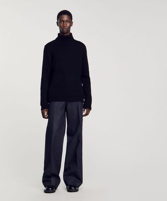 Sandro Pull col roulé laine et cachemire
