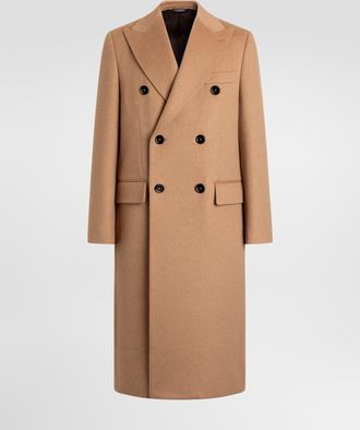 Dolce & Gabbana Zweireihiger Mantel Aus Kamelhaar - Mann M&auml;ntel Und Jacken Braun 46
