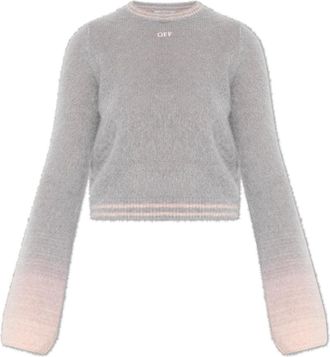 Off-white Femme, Pulls, Gris, Taille: 42 FR Pull Logo