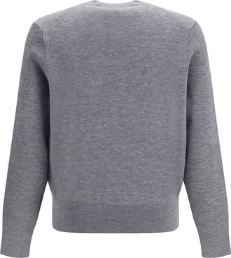 Ami Merino Wool Crew Neck Sweater - Gray