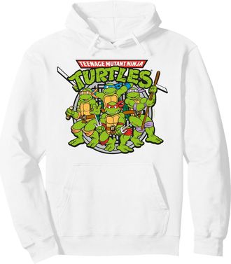 Teenage Mutant Ninja Turtles TMNT Turtle Power-Logo, Teenage Mutant Ninja, 80er-Jahre-Modenschau, Retro-Design Pullover Hoodie