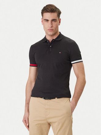 Tommy Hilfiger Poloshirt MW0MW42743 Schwarz Slim Fit