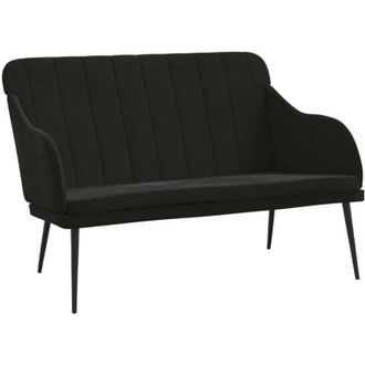 vidaXL Sitzbank Schwarz 110x76x80 cm Samt - Vidaxl