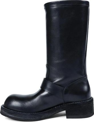 Ann Demeulemeester Sarith Engineer Buckle-detail Leather Biker Boots