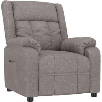 vidaXL Fauteuil inclinable Taupe Tissu vidaXL