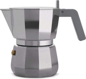 Alessi Moka Machine &agrave; caf&eacute; gris m&eacute;tallique 0.15 L