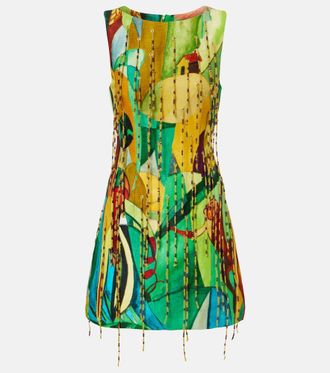 Alemais Al&eacute;mais Robe Mokshini en lin m&eacute;lang&eacute; &agrave; perles fantaisie