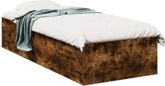 vidaXL Bettgestell R&auml;uchereiche 90x200 cm Holzwerkstoff Vidaxl