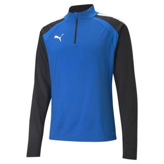 Puma Puma Herren Oberteil mit 1/4-rei&szlig;verschluss TeamLIGA 1/4 Zip Top, Electric Blue Lemonade Black, Large