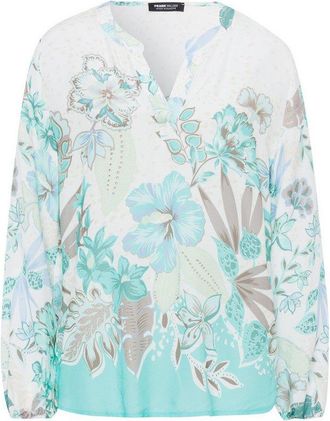Frank Walder Klassische Bluse mit sommerlichen Panneauxprint