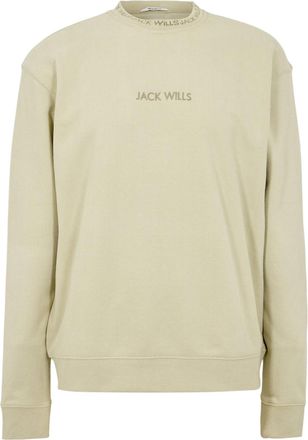 Jack Wills Sweatshirt f&uuml;r Herren, Rundhalsausschnitt, Jacquard (Pistazie)