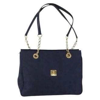 MCM Sac bandouli&egrave;re en toile Pre-owned - Femme - Pre-owned - Bleu - Taille: ONE Size