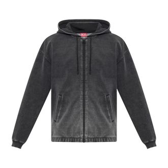 Diesel Homme, Sweatshirts et sweats &agrave; capuche, Gris, Taille: 3XL S-Hermy-Zip SweaT-shirt