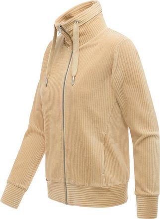 Ragwear Sweatjacke Ronette Cordy Zip-Jacke aus weichem Kord und hohem Kragen