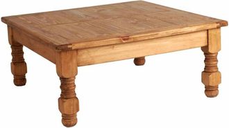 MiaM&ouml;bel Couchtisch Mexico M&ouml;bel 70x70 cm Landhausstil Massivholz Pinie Honig